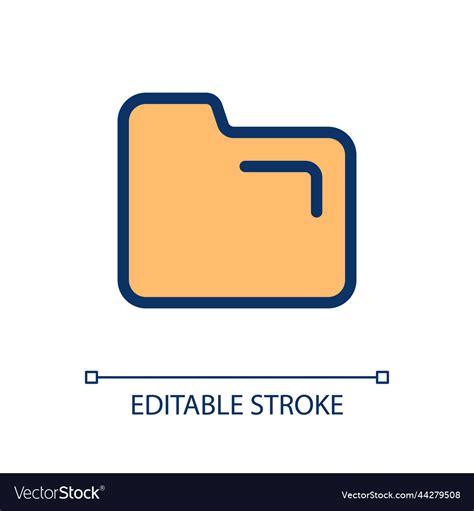 Folder Pixel Perfect Rgb Color Ui Icon Royalty Free Vector
