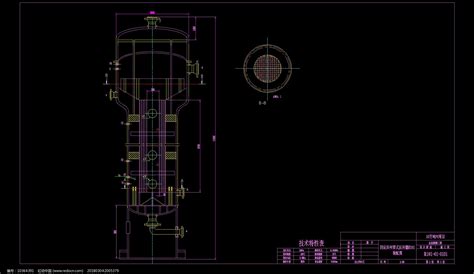 Cad固定床列管式反应器图片下载 红动中国