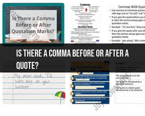 Comma Placement With Quotes Punctuation Guidelines