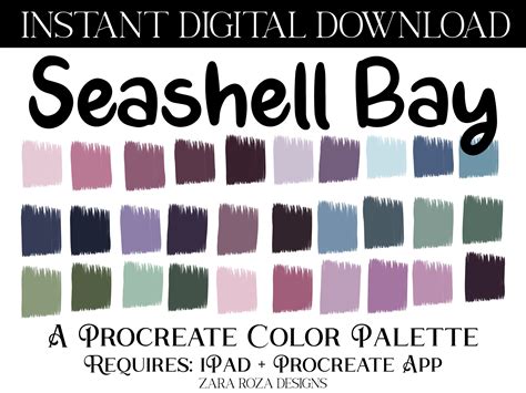 Procreate Color Palette Bundle Pack VOL Set Retro Vintage Aesthetic Color Swatches Etsy