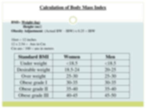 SOLUTION Calculation Of Ideal Body Weight Studypool