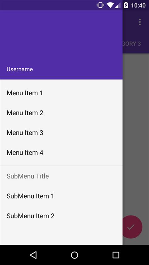 Android How To Add Submenu Items To Navigationview Programmatically