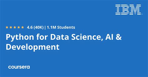 python for data science ai and development 2025 coursera expert