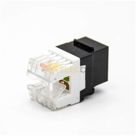 Elecbee Female RJ45 Jack Unshielded 8P8C Single Port Through Hole CAT6 180 Degree