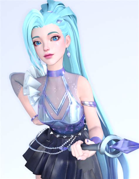Stl File Seraphine Kda All Out 🧑‍🎤・3d Print Design To Download・cults