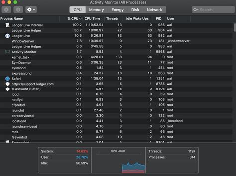 Mac CPU Issue LedgerHQ Ledger Live Desktop GitHub