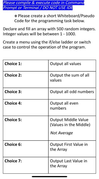 Solved Please Compile And Execute Code In Command Prompt Or