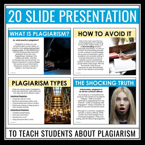 Plagiarism Lesson Presentation One Pager Assignment And Mla Format