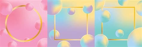 그라디언트 배경이 있는 템플릿 원 집합입니다 파스텔 색상 벡터 일러스트레이션 0명에 대한 스톡 벡터 아트 및 기타 이미지 0명 그라데이션 기포 Istock