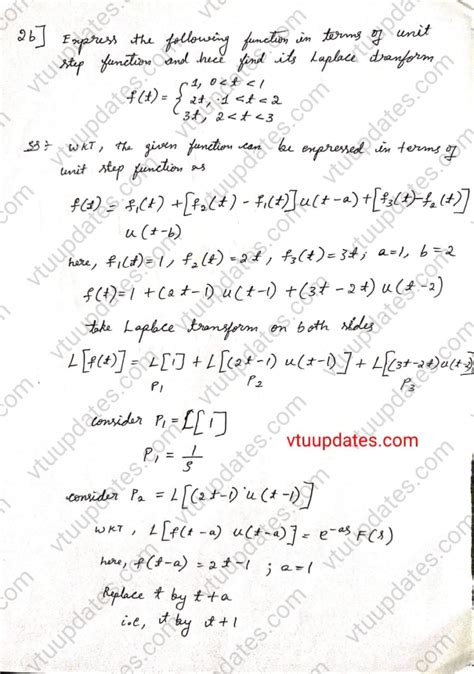Express The Following Function In Terms Of Unit Step Function And Hence Find Its Laplace