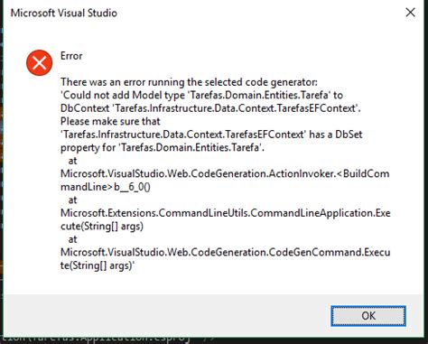 Net Core Error When Scaffolding With Entity Framework Stack Overflow