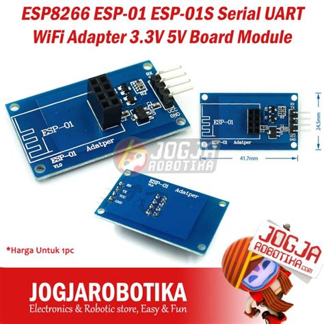 Jual Esp8266 Esp 01 Esp 01s Serial Uart Wifi Adapter 33v 5v