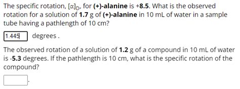 Solved The specific rotation, [α]D, for sucrose is +67 . | Chegg.com