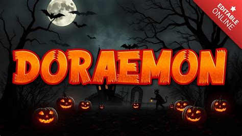 Doraemon Halloween Text Effect Generator