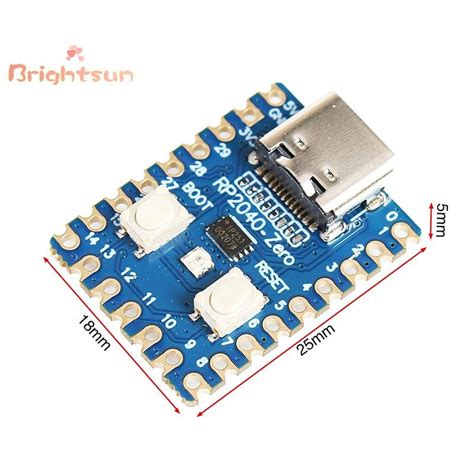 Brightsun Rp2040 Zero Raspberry Pi Mini Microcontroller Pico บอร์ดพัฒนาโมดูล Rp2040 Dual Core