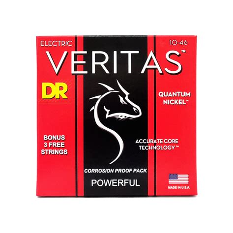Dr Veritas 10 46 Nickel Electric Guitar String Set Kbb