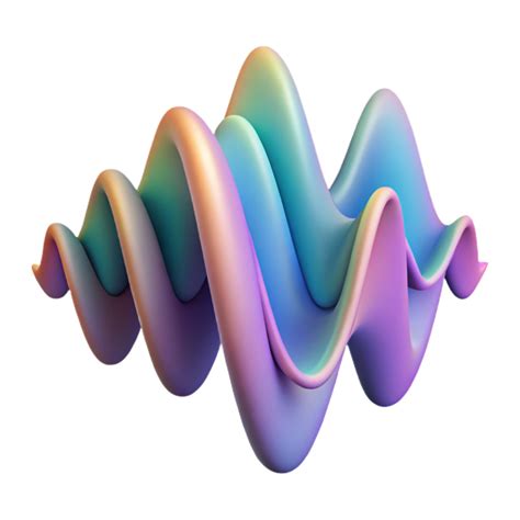 Magnificent Traditional Abstract Waveform Cutout With Gradient Colors High Quality 58004492 Png