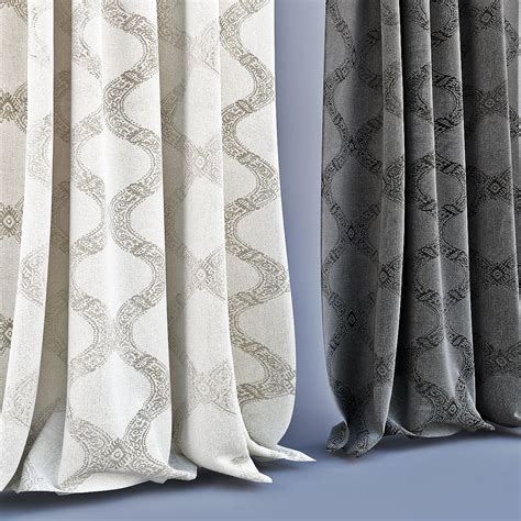 현대적인 스타일의 커튼 3d 모델 8 Max Fbx Obj Unknown Free3d