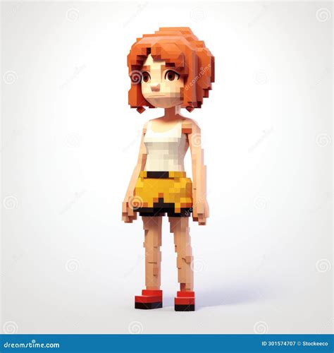 Manga Inspired Pixel Animation Model Girl By Yosuke Ueno Stock