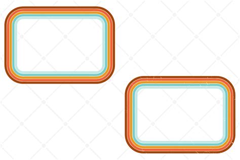 Retro Rectangle Elements Retro Graphics Graphic By Karma Genie · Creative Fabrica