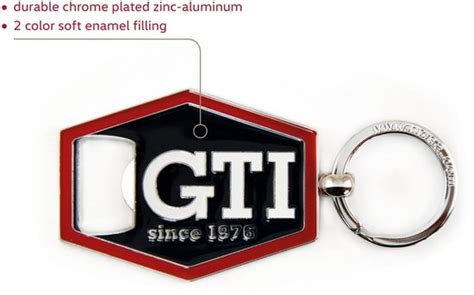 Vw Gti Sleutelhanger Flessenopener Zwart Bol