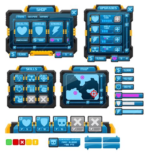 Premium Vector Sci Fi Game Gui