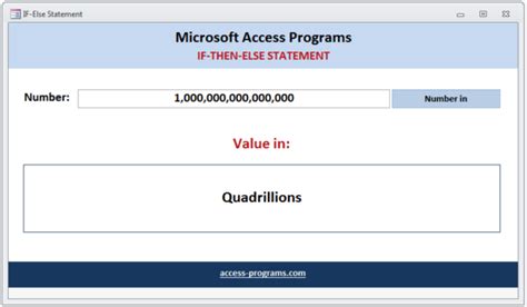 Ms Access If Then Else Statement Microsoft Access Programs