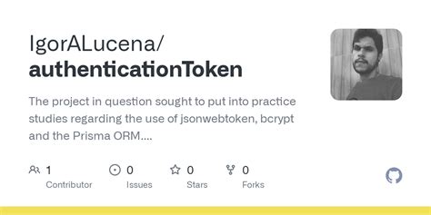 Github Igoralucena Authenticationtoken The Project In Question Sought To Put Into Practice