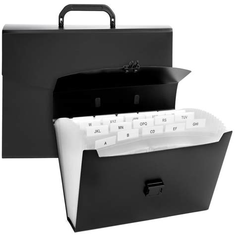Walmart 25 Pocket Expandable File Organizer Alphabetical Tabs For Letter Size Documents Black