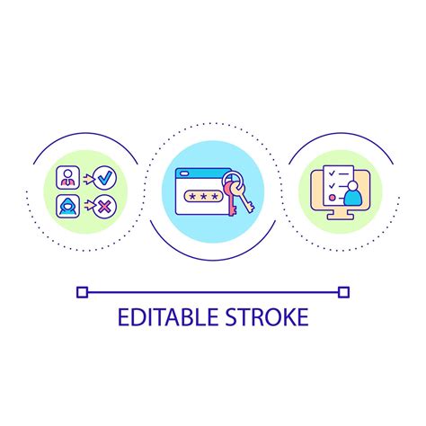 Protect Online Account From Hacker Loop Concept Icon Sensitive Data Security Anti Scam