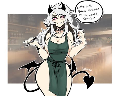 Rule 34 Andiemations Demon Girl Heart Shaped Pupils Hips Horns Huge