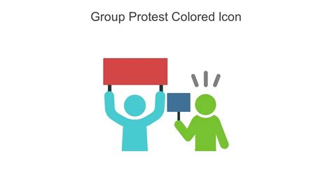 Group Protest Colored Icon In Powerpoint Pptx Png And Editable Eps