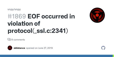 eof occurred in violation of protocol ssl c 2341 · issue 1869 · vnpy