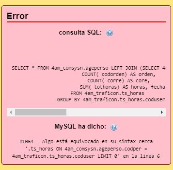 sql Error de sintaxis al hacer un Left Join Consulta MySQL Stack Overflow en español
