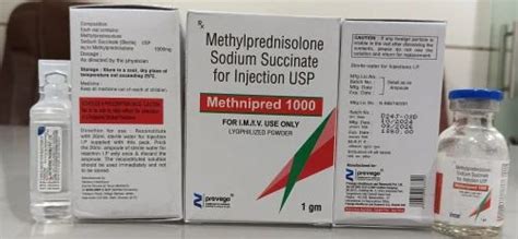 Methnipred 1000 Methylprednisolone Sodium Succinate For Inj Usp 1000mg At ₹ 1860 Vial In Mumbai