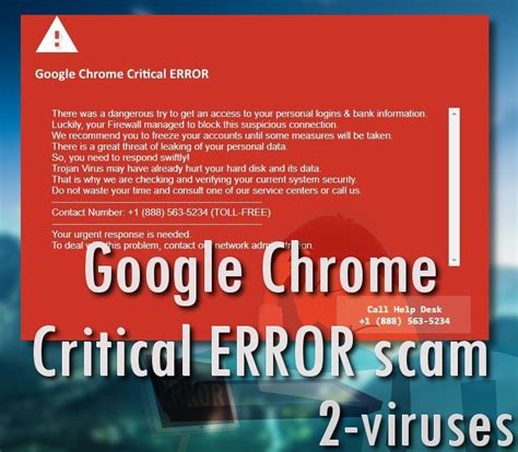 Google Chrome Critical ERROR Scam Hoe Te Verwijderen Malwarerid