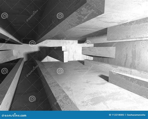 Abstract Geometric Concrete Architecture Background Stock Illustration Illustration Of
