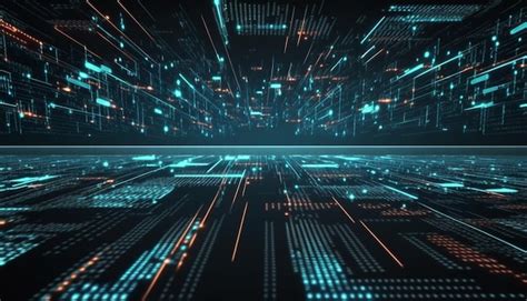 premium photo binary code matrix background scientific technology