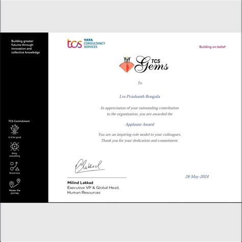 lvs prashanth rongala on linkedin grateful teamwork leadership innovation tcsgems