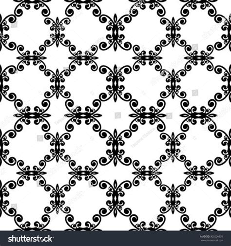 Abstract Black Seamless Curves Pattern On Stock Vector Royalty Free Shutterstock