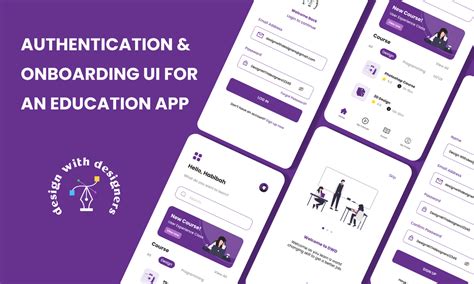 An Educational App Authentication And Onboarding Mobile Ui Figma Community