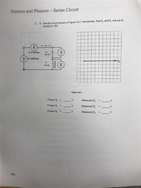 Solved Experiment 18 Vectors And Phasors Series Circuit