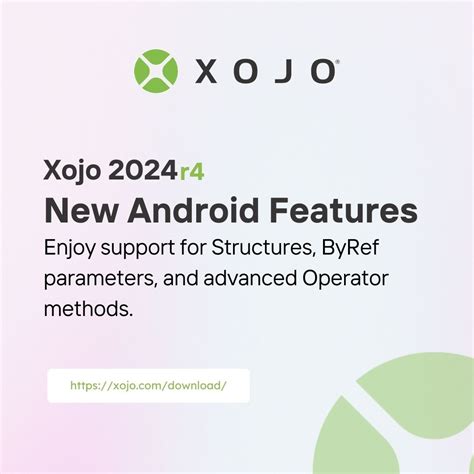 Android Has Been Updated To Support Several Standard Xojo Language