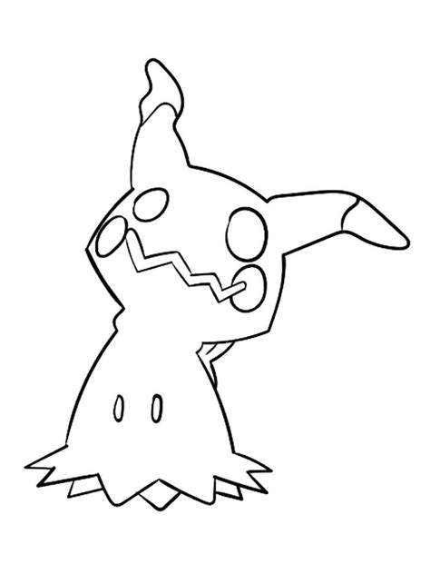 Coloriage Pokémon Mimiqui Télécharger Et Imprimer Gratuit Sur