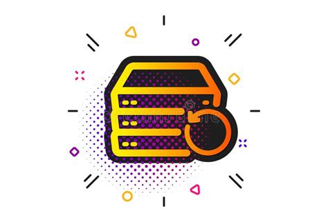 Recovery Server Icon Backup Data Sign Restore Information Vector Stock Vector Illustration