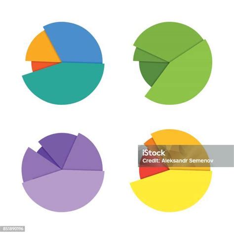 원형 차트에 고립 된 배경입니다 비즈니스 데이터 인포 그래픽에 대 한 다채로운 요소입니다 벡터 일러스트 레이 션 원형 차트에 대한 스톡 벡터 아트 및 기타 이미지 Istock