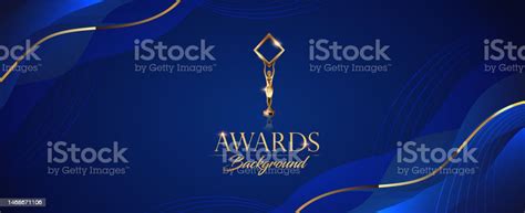 파란색과 황금 로얄 어워드 그래픽 배경입니다 라인 웨이브 우아한 광택 현대 템플릿입니다 세련된 모양의 럭셔리 프리미엄 기업 템플릿입니다 고급 추상 인증서 배너 동적 디자인