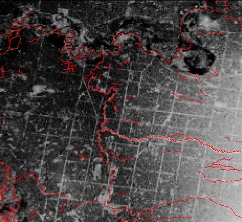 a section of srtm dem from the lower ovens showing the effect of trees