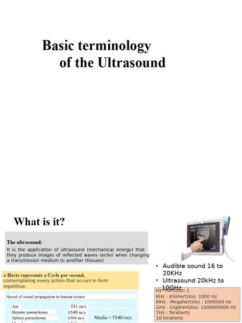 Ultrasound Basics Terminology And Principles Pdf Hertz Ultrasound
