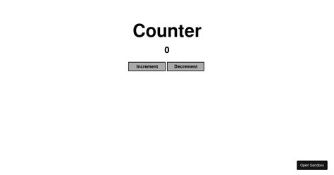 Simple Counter Codesandbox